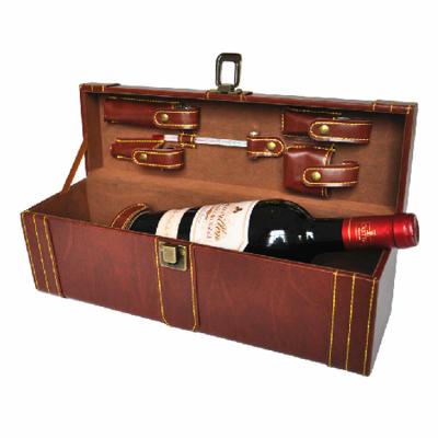 Cina Il vino di anniversario della bottiglia di abitudine 1 inscatola l'unità di elaborazione del fermaglio e del set di strumenti di Brown in vendita