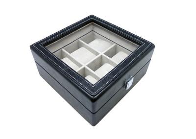 China Cajas de las cajas de reloj/estuche de viaje de encargo del cuero de la caja de reloj de la exhibición para 6 relojes en venta