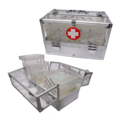 Cina Apparecchi medici delle cassette di pronto soccorso di Arylic che portano la struttura dell'alluminio di caso di stoccaggio in vendita