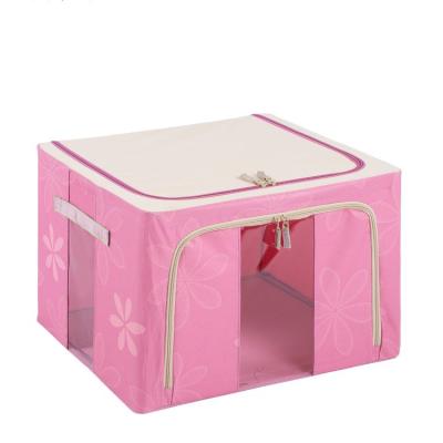 Cina Scatole di stoccaggio su ordinazione pieghevoli rosa della famiglia della scatola di stoccaggio per i vestiti in vendita