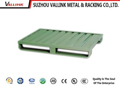 Cina Verde d'acciaio ondulato europeo dei pallet dell'entrata a quattro vie del metallo per stanza di riserva in vendita