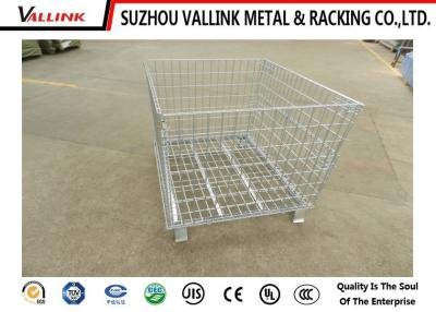Cina Gabbie laminate a freddo pieghevoli del contenitore/metallo della maglia del filo di acciaio per stoccaggio in vendita