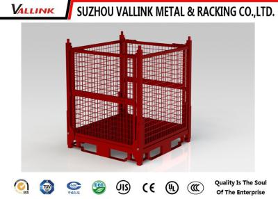 Cina Contenitore pieghevole rosso accatastabile della rete metallica per il magazzino 1200*1000*890mm in vendita