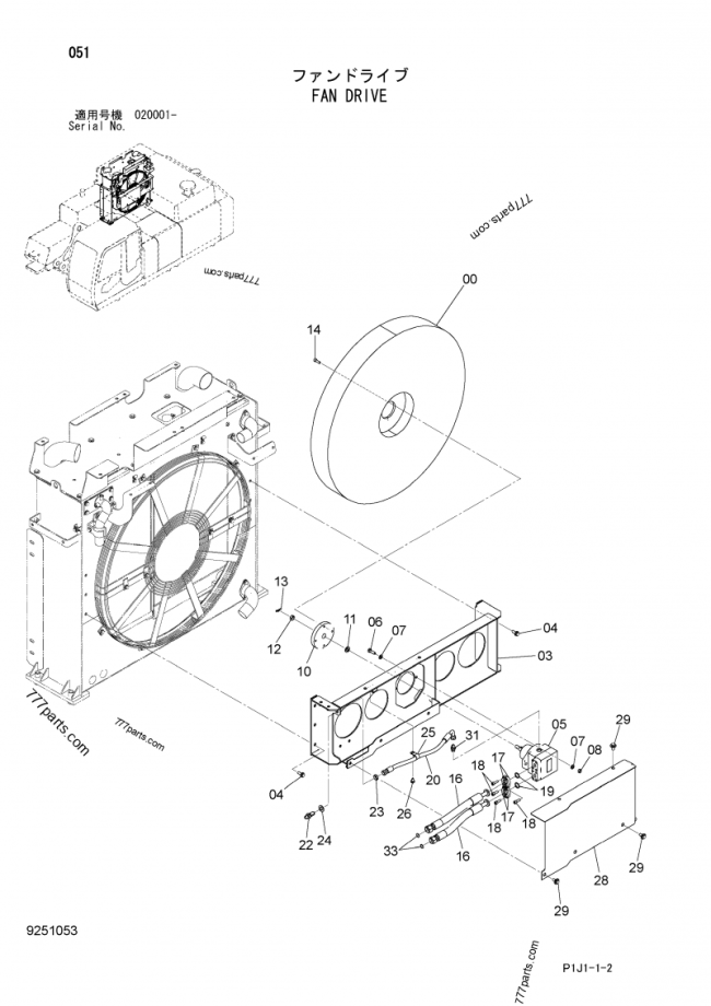 零件图 4634936 电机 - 日立备件 | 备件 777parts.com