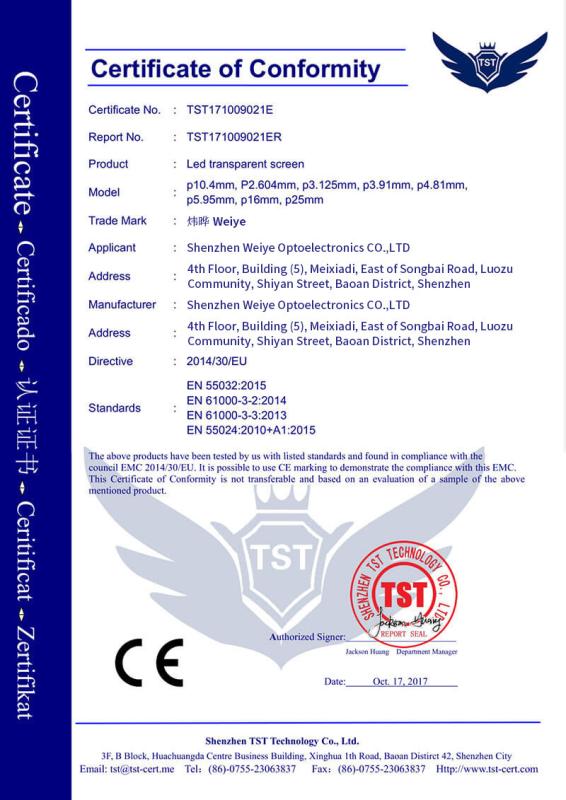 EMC-led-transparent-screen - Shenzhen Weiye Optoelectronics Co., Ltd.