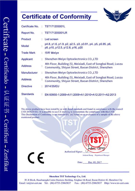 lvd-led-screen - Shenzhen Weiye Optoelectronics Co., Ltd.