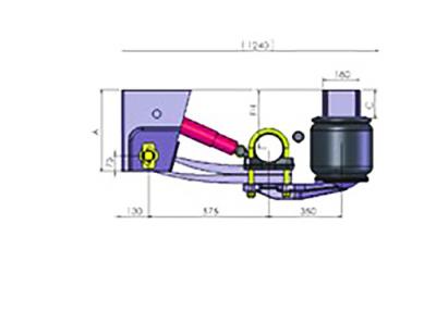 Китай Весна воздуха подвеса 2 оружий проводника весны для трейлеров дизайна зазора свободных продается
