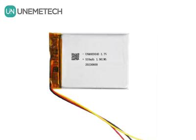 Cina 3.7V 530mAh Custom Lithium Polymer Battery 403040 con UL1642 Long Cycle Life in vendita