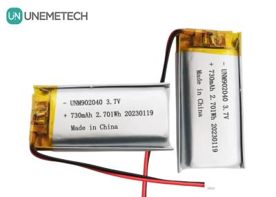 Cina UL1642 Certificati Batteria Lipo ricaricabile 902040 3.7V 730mAh per dispositivo mobile in vendita