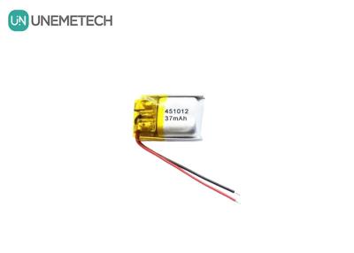 Cina 451012 3.7V 37mAh Ricaricabile Piccola batteria al litio polimerico per micro dispositivi in vendita
