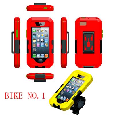 Cina Gli ABS rossi Bike la cassa impermeabile del supporto IPX8 del telefono cellulare per il iPhone 4/4S/5/5S/5C in vendita