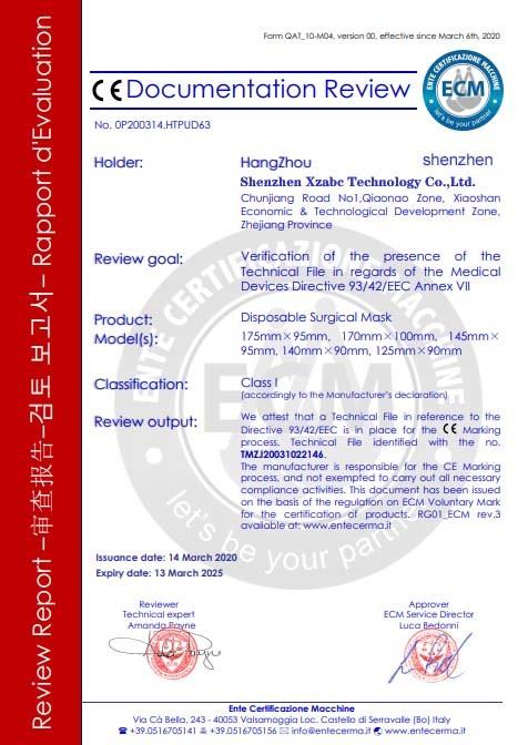 CE Certificate - Shenzhen Xzabc Technology Co.,Ltd.