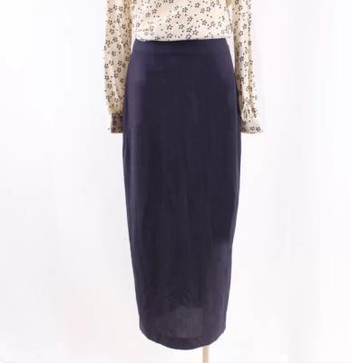 Cina Maxi Skirt nero di 260 di grammo di Tencel della saia donne del tessuto dimensione 36 38 40 PFP in vendita