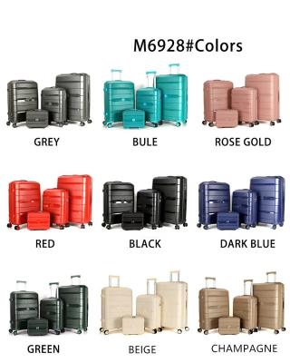 Cina High Quality Travel Trolley Bag Hard Case PP Suitcase Metal Frame Luggage Fashion Travel Trolley Case PP Hardshell Case in vendita