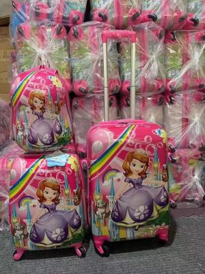 Cina Wholesale Good Price Cartoon Design 12 16 20 Inch ABS Kids Carry On Trolley Luggage in vendita
