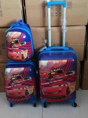 Cina 12 16 20 inch Kids Luggage Set Fashionable Cartoon PC Printed Kids Ride On Hard Shell Suitcase Travel Trolley Luggage in vendita
