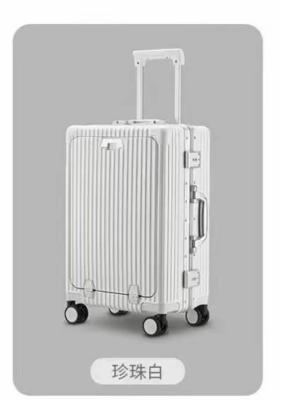 Cina Best Selling Custom Durable Trolley Case ABS Suitcase Front Opening Double Open Carry On Luggage in vendita