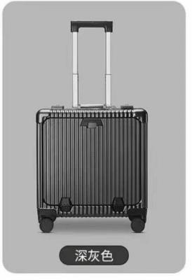 Cina Wholesale PC 18-Inch Travel Trolley Luggage Front Opening Carry On Suitcase Anticrack Cute Case Aluminium Frame Roller in vendita