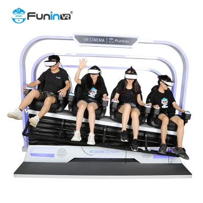 중국 VR (가상현실) 레이싱 의자 9D VR 상영관 4 자리 동적 작용 12 달 보증 판매용