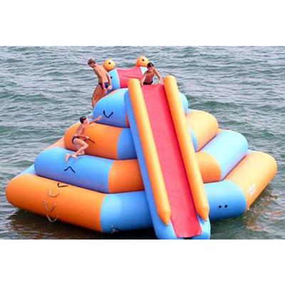 Water Play Equipment Factory Custom Inflatable Floating Water Climbing Mountain Slides With Best Price