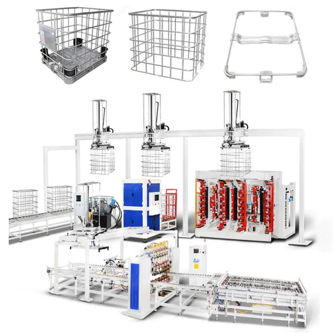 IBC Grid Cage Frame Automatic Production Line, Full Automatic IBC Tank Leakage Testing Machine Line
