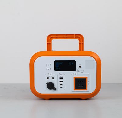 Camping 110v 220v solar portable power station Orange 600W outdoor power station