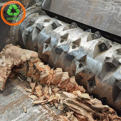 Κίνα Δύο ρότορα υφαντικό ύφασμα υφασμένη σακούλα μπορεί μπρικέτες μονοάξονα Shredder μηχανή προς πώληση