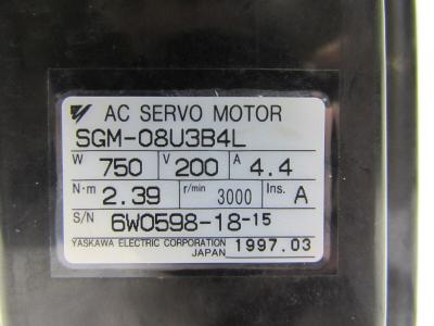 Cina Yaskawa SGM-08U3B4L Servomotore AC 750W 3000RPM 200V 4.4A NUOVO in vendita
