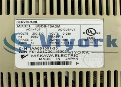 China 50/60HZ Yaskawa SGDB-15ADM SERVO DRIVE 3-PHASE 200-230VAC INPUT 10AMP NEW for sale