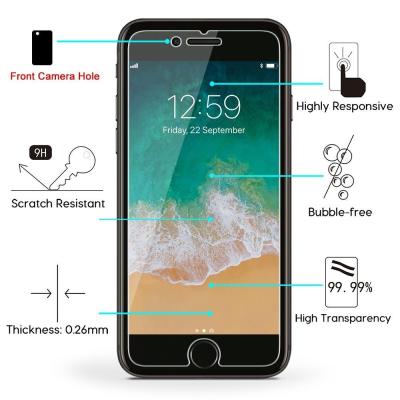 Cina L'anti macchia IPhone ha temperato ultra leggermente il bordo arrotondato protettore di vetro dello schermo in vendita