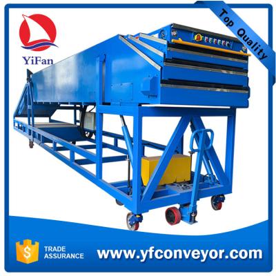 China Dockless Telescopic Loading Conveyor with Inclined Belt Conveyor Tail for sale