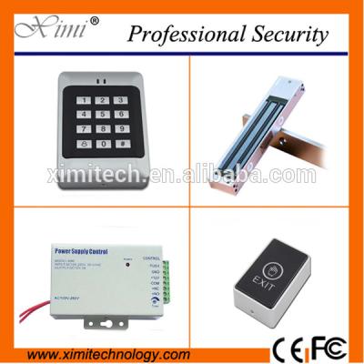 China Cheap security product standalone access control rfid card and pin with exit button power supply for sale