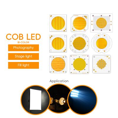 China High Power Bi Color COB LED Chip 100W 200W 300W 400W 2700K 6500K Ra95 40X55MM 54X54MM 60X60MM for Photography Lighting Lamp for sale
