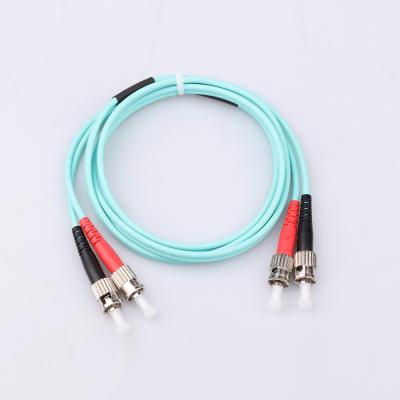 Cina St OM4 al PVC LSZH 3.0mm del duplex OFNR del cavo della toppa della fibra della st in vendita