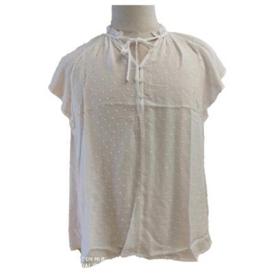 中国 蝶袖の波ポイント女性のタイの首のブラウス 販売のため