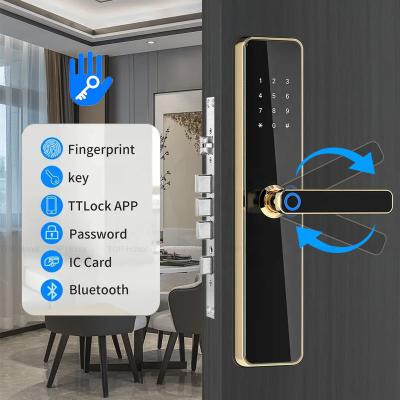 China SUS 304 Stainless Steel Front Door Lock Biometric Code Card Key Access à venda