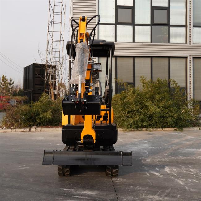 HT18S Mini Excavator in operation showing backhoe attachment and maneuverability