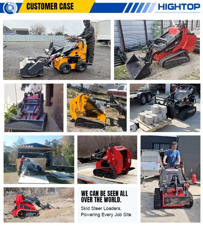 HTS380 wheeled skid steer indoor operation