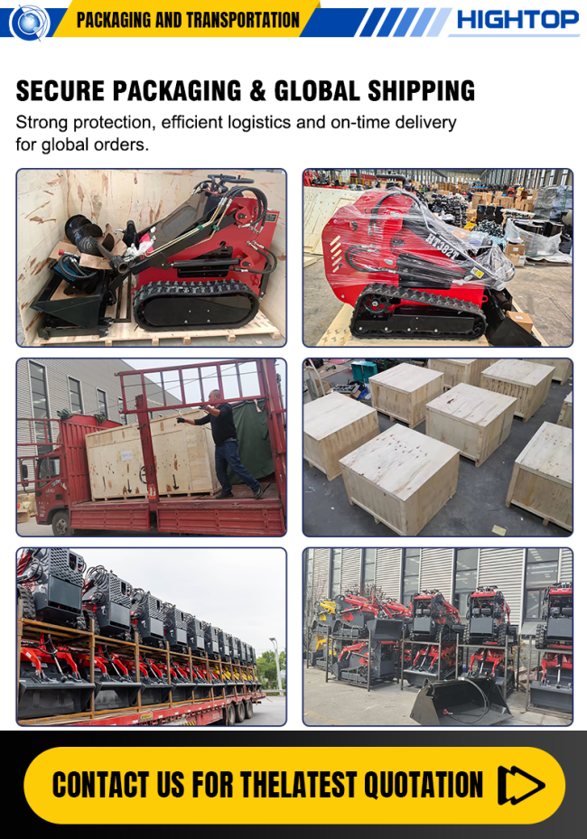 HTS380 wheeled skid steer full equipment view