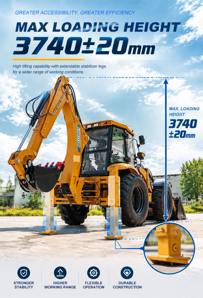 HTBL820 wheeled loader tyre and axle detail