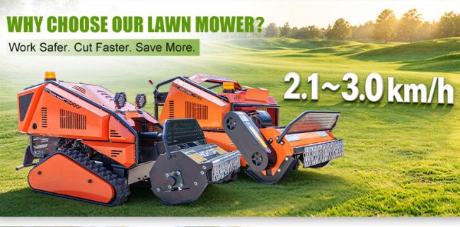 HTMGP-80 lawn mower close-up of cutting deck and grass shredder