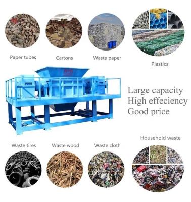 Chine Blades électriques Déchiqueteuse à double arbre pour papier pneus en plastique bois déchets de vieux vêtements caoutchouc à vendre
