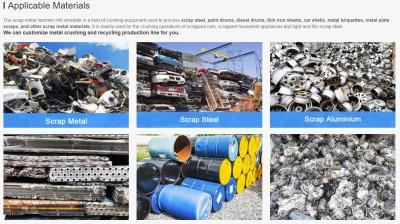 Chine Machine de recyclage pour déchets métalliques de haute résistance, cartouches de voitures et déchiqueteuses d'acier à vendre