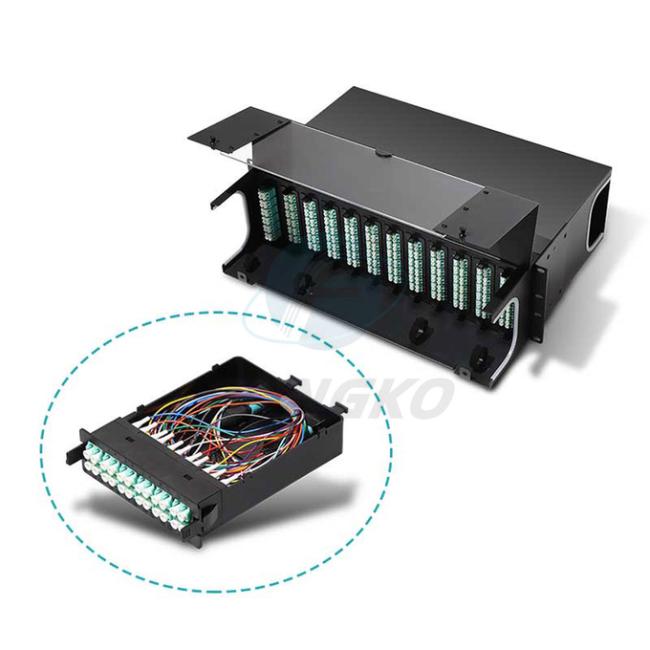 12 Fiber MPO LC Fanout Cable OM3 To 0.9mm MM Fiber Optic Patch Cord 2
