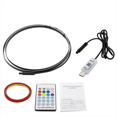 중국 DC5V-12V RGB LED 자동차 실내 장식 분위기 가벼운 아크릴 APP 제어 숨겨진 스타일 판매용
