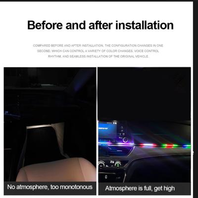중국 DC5V-12V RGB LED 자동차 실내 장식 분위기 가벼운 아크릴 APP 제어 숨겨진 스타일 판매용