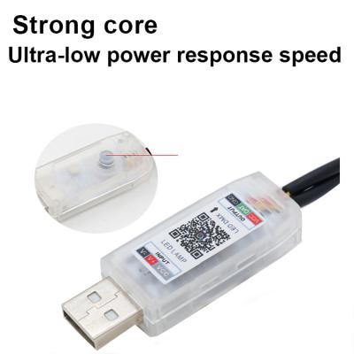 중국 DC5V-12V RGB LED 자동차 실내 장식 분위기 가벼운 아크릴 APP 제어 숨겨진 스타일 판매용