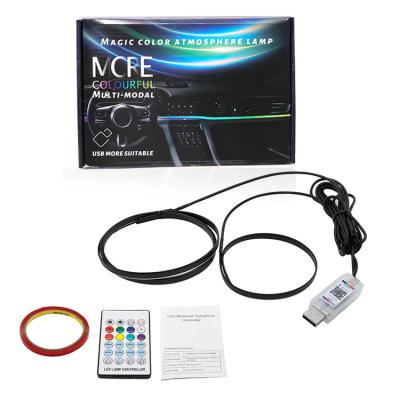 중국 DC5V-12V RGB LED 자동차 실내 장식 분위기 가벼운 아크릴 APP 제어 숨겨진 스타일 판매용