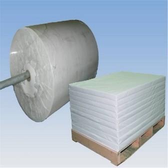 China RPD Rich Mineral Board Stone Paper Roll Double Coated For Stationery for sale