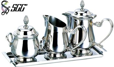 China Europese Koffiepot, Roomkan en Vaatwerk van de de Middagthee van de Suikerkruik het Vastgestelde voor Buffet Te koop